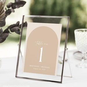 Taupe Arch Table Numbers, Arched Table Number, Bohemian Wedding Table ...