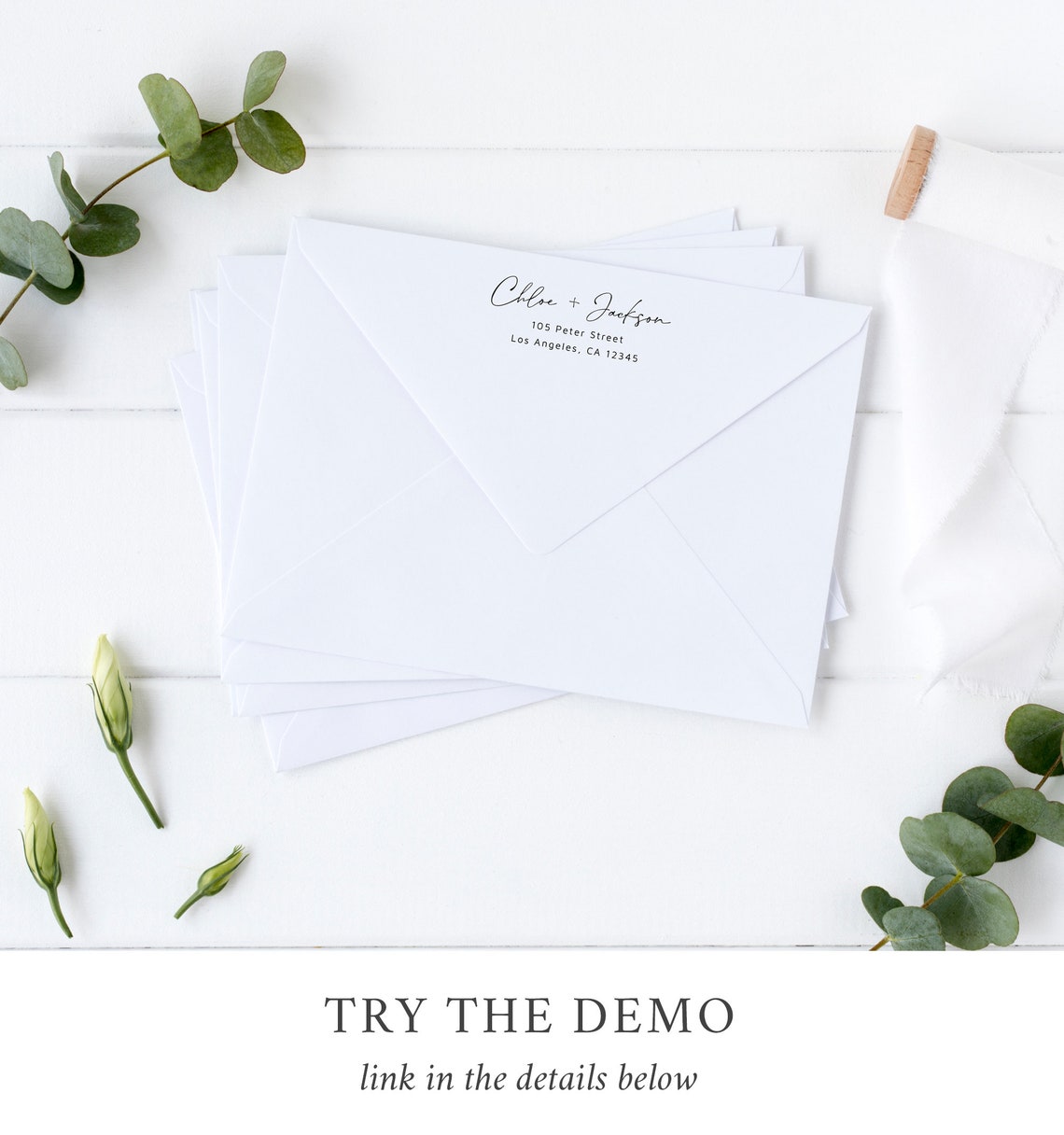 Minimalist Printable Envelope Template Modern Editable - Etsy
