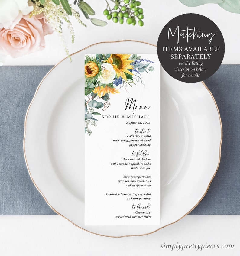 Sunflower Editable Table Numbers, Printable Yellow Floral Table Numbers ...