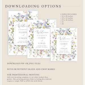 Wildflower Wedding Welcome Sign, Wildflower Welcome Poster, Wildflower ...