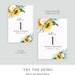 Sunflower Editable Table Numbers, Printable Yellow Floral Table Numbers ...