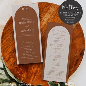 Arch Boho Editable Favor Tags, Printable Terracotta Arched Favor Tags ...