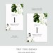 Orchid Protea Floral Editable Table Numbers, Printable Tropical ...