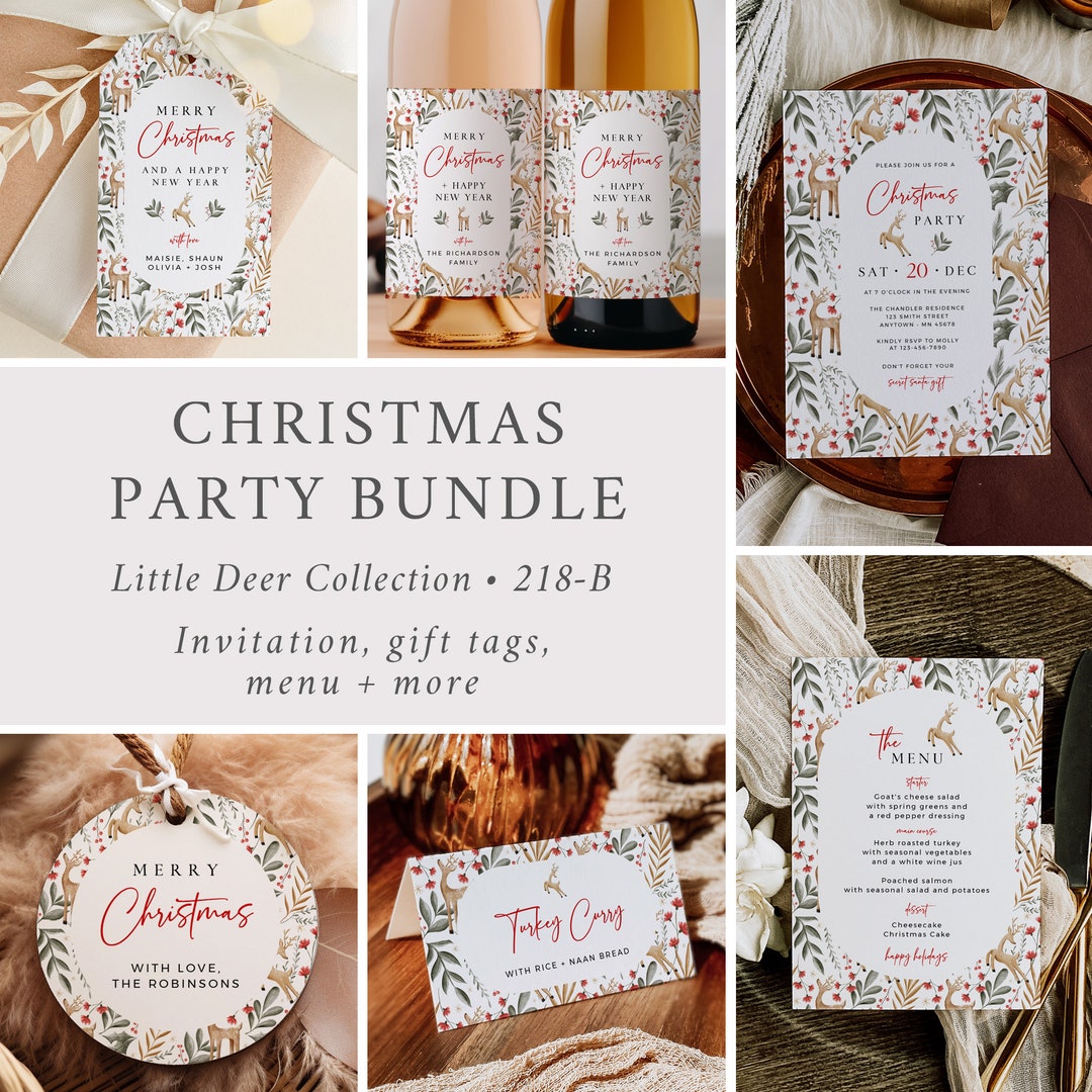Nordic Christmas Party Bundle Holiday Party Pack, Printable Christmas ...