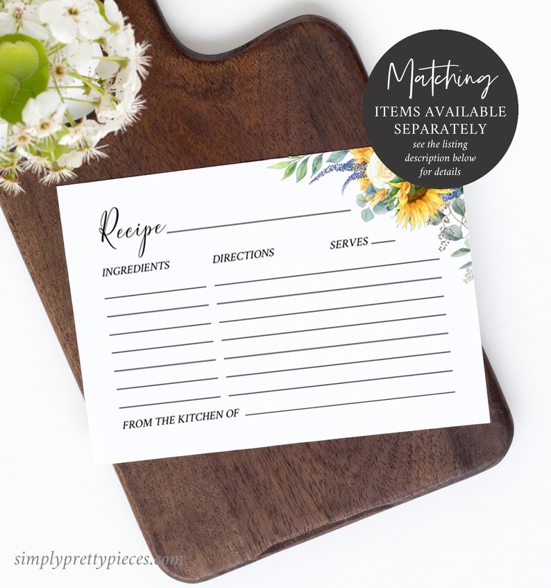 Sunflower Editable Water Bottle Labels Yellow Floral - Etsy