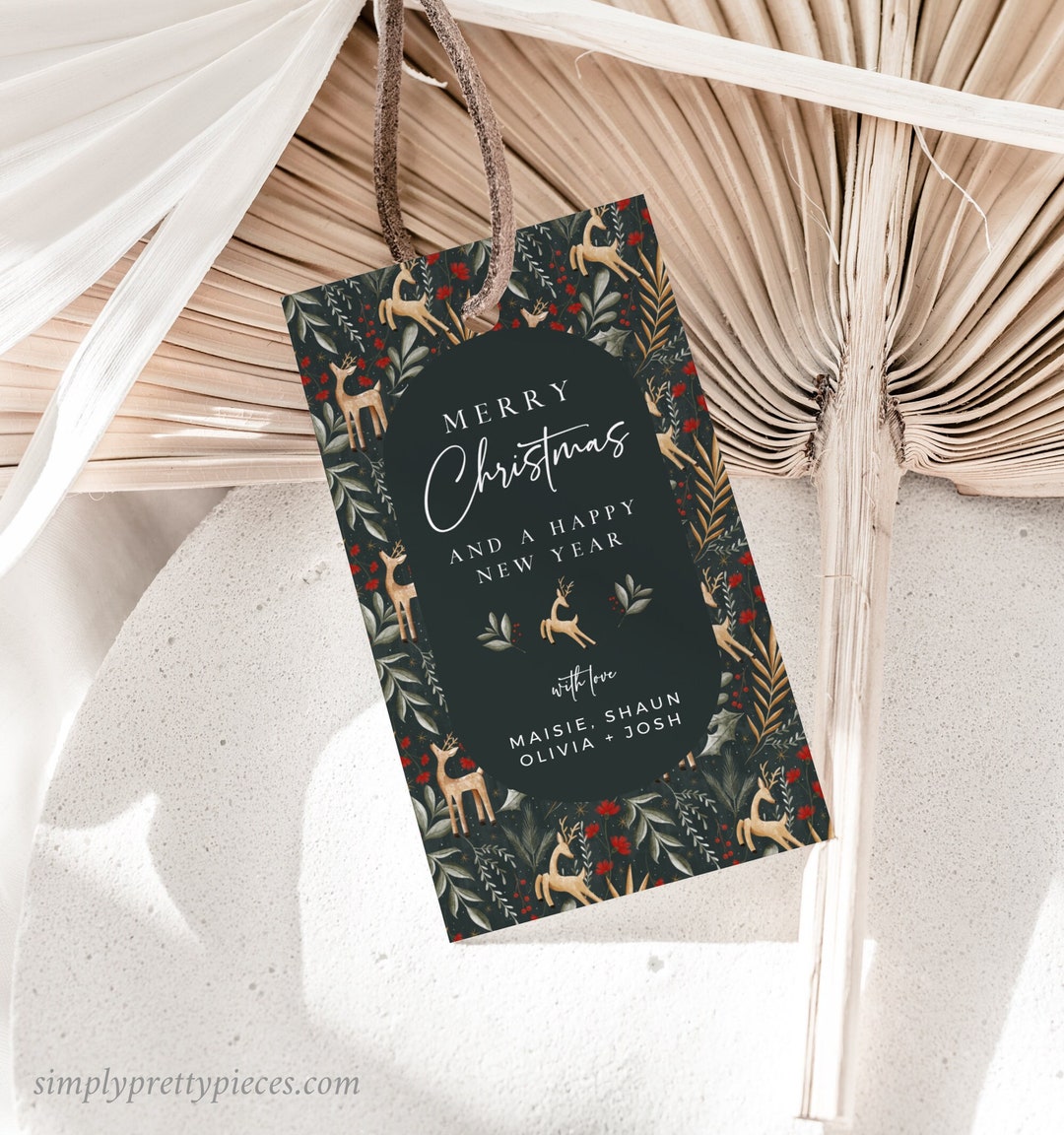 Scandi Christmas Gift Tags Editable Holiday Labels, Printable Gift ...