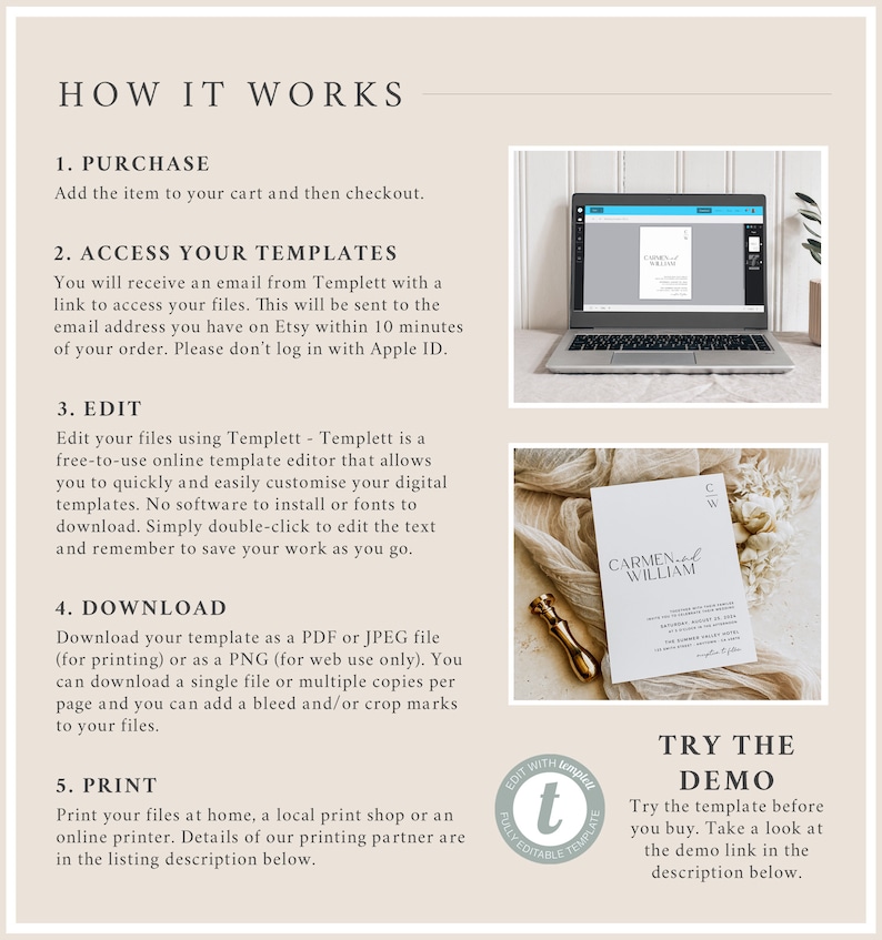 Boho Editable Welcome Bag Letter Itinerary Modern Pampas - Etsy