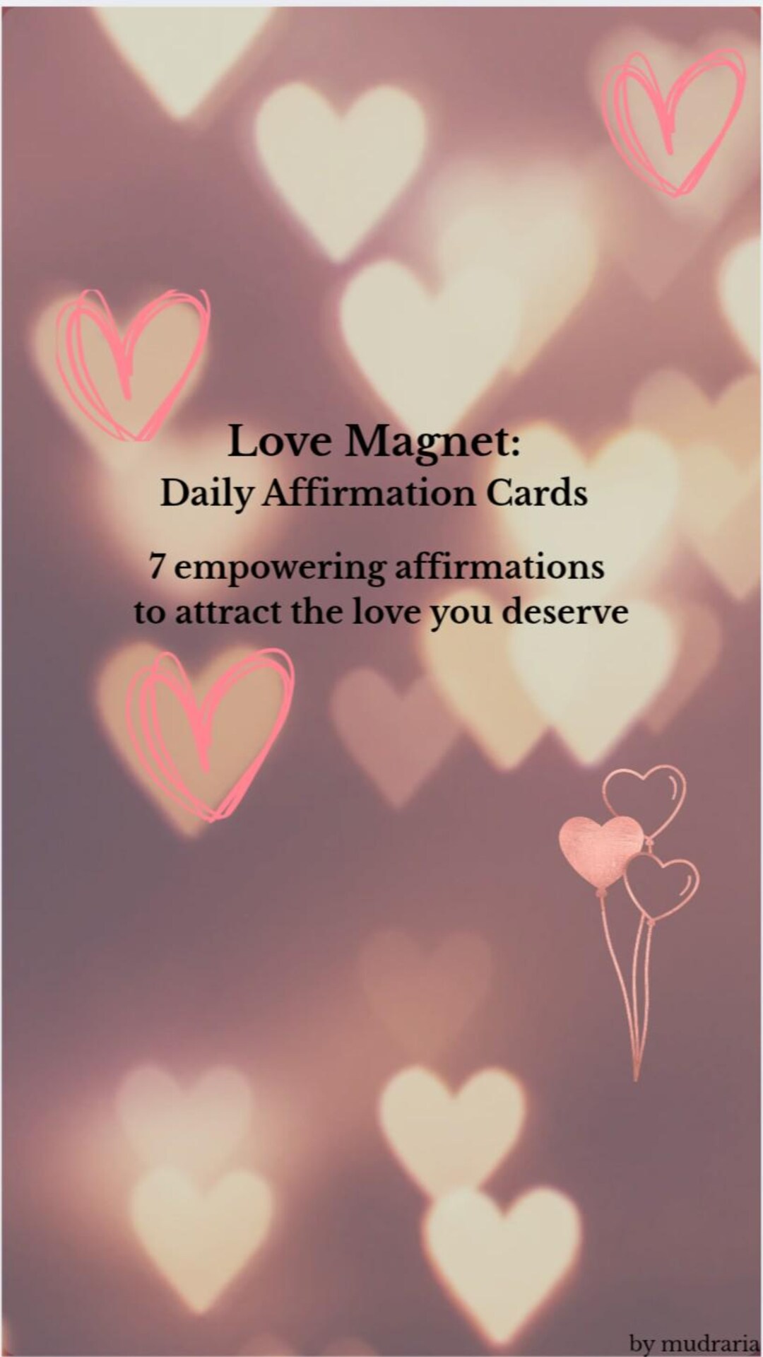 Love Magnet Daily Affirmation Cards-printable,digital Download,self ...
