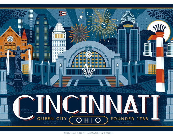 CINCINNATI Poster - Etsy