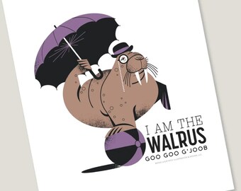 Beatles Inspired I Am the Walrus Key Tag - Etsy