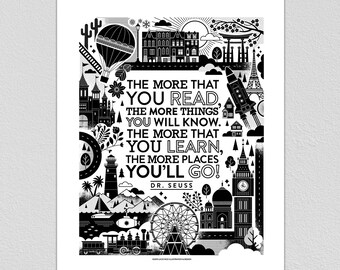 The More You Read Poster - Etsy