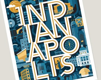 Ann Dancing Indianapolis Mass Ave Digital Poster PDF and SVG - Etsy