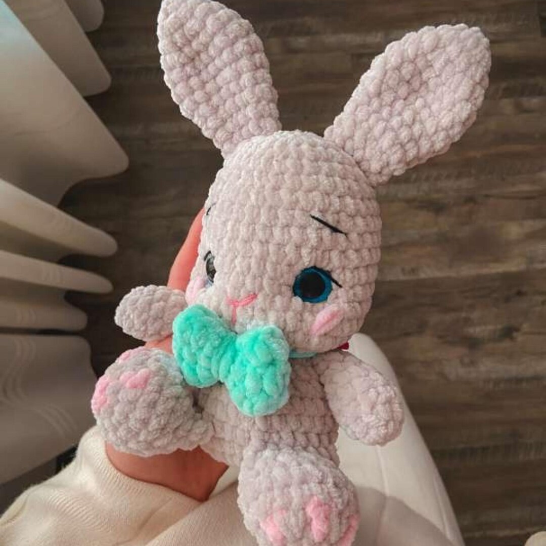 Chenille Amigurumi Crochet Pattern | Kitty & Bunny Plush Toy (PDF ...