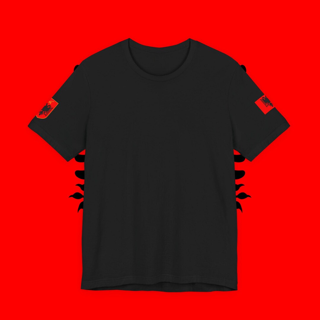 Albanian Flag and Coat of Arms T-shirt | Eagle Emblem Tee - Etsy