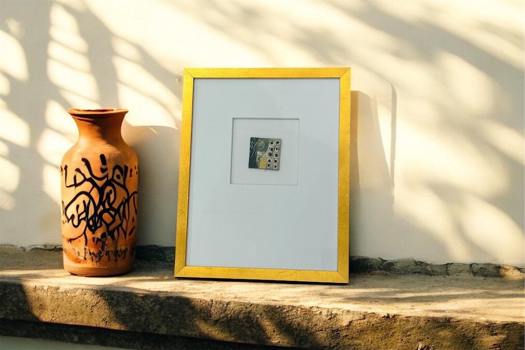 Original Abstract Oil Painting – Custom Gold Frame, Modern Art - Etsy