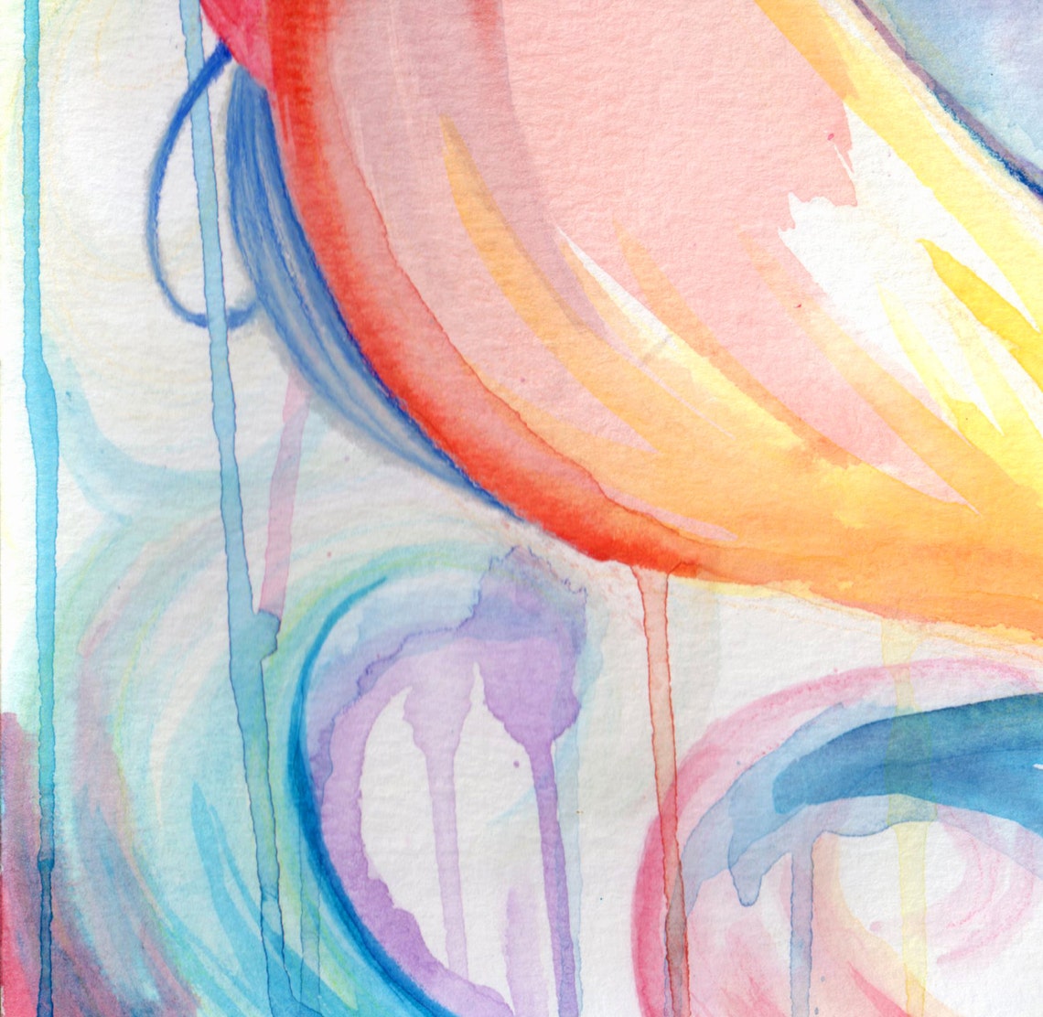 Rainbow Eyes Watercolor Portrait of Woman With Rainbow Eyes - Etsy