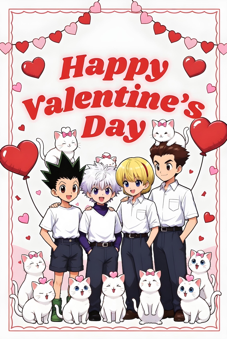 Hunter X Hunter Valentine Background Bundle | 22 JPG Illustrations ...