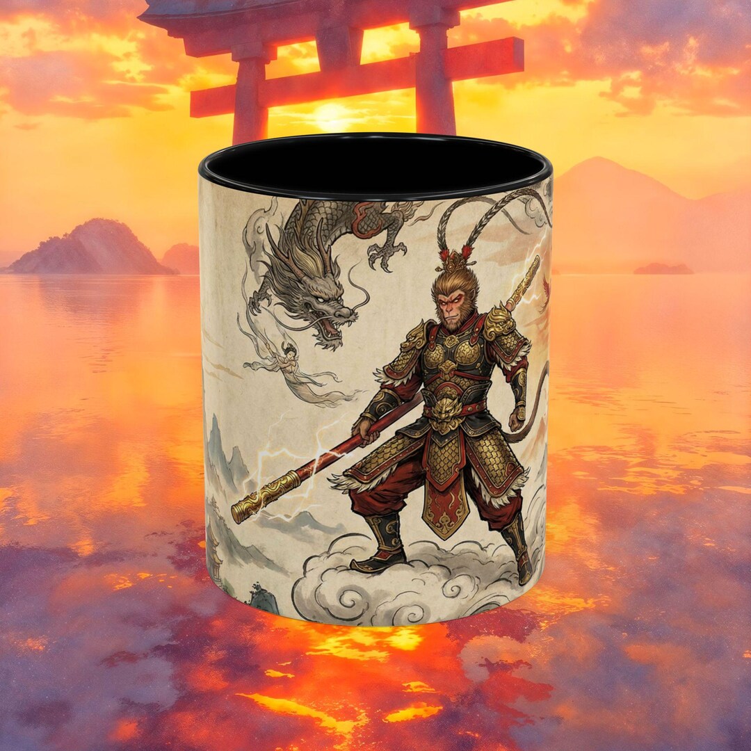Wukong Mug Monkey King Coffee Cup Chinese Mythology Art Gift for ...