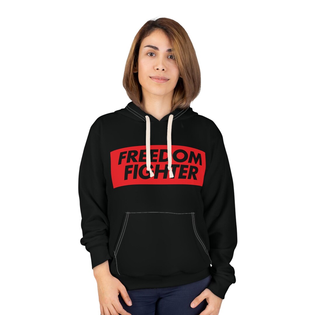Freedom Fighter - Bold Red Box Streetwear Pullover - Etsy