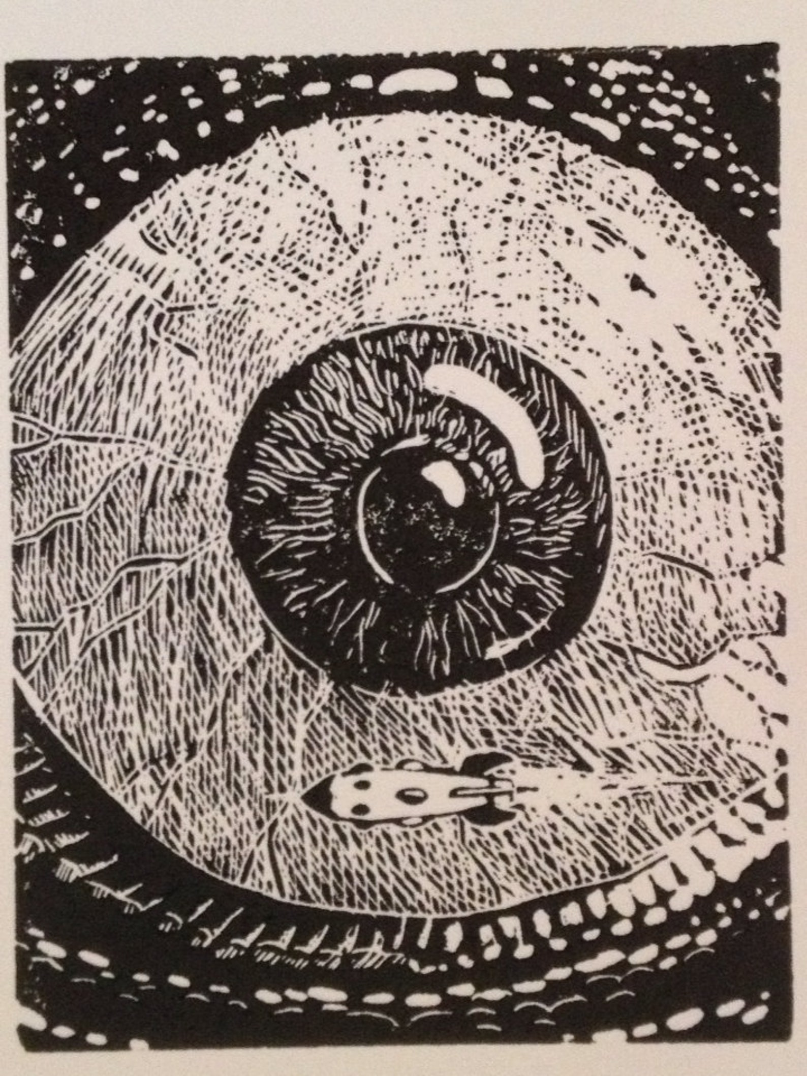 O: Retro Science Fiction Alphabet Letter, Rocket and Large Eyeball ...