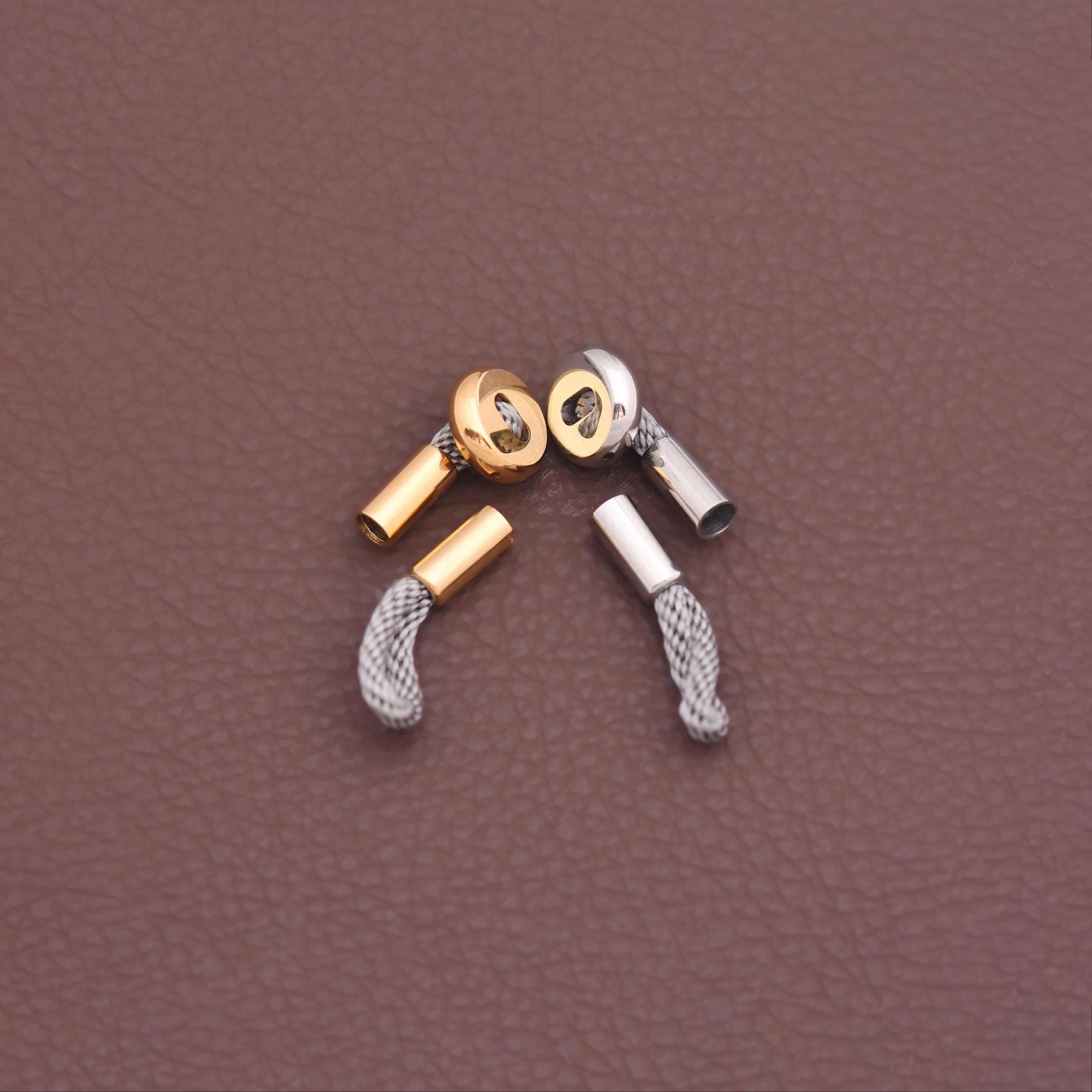 Stainless Steel Adjustable Slider Clasp Set for Bracelet Necklace Cord ...
