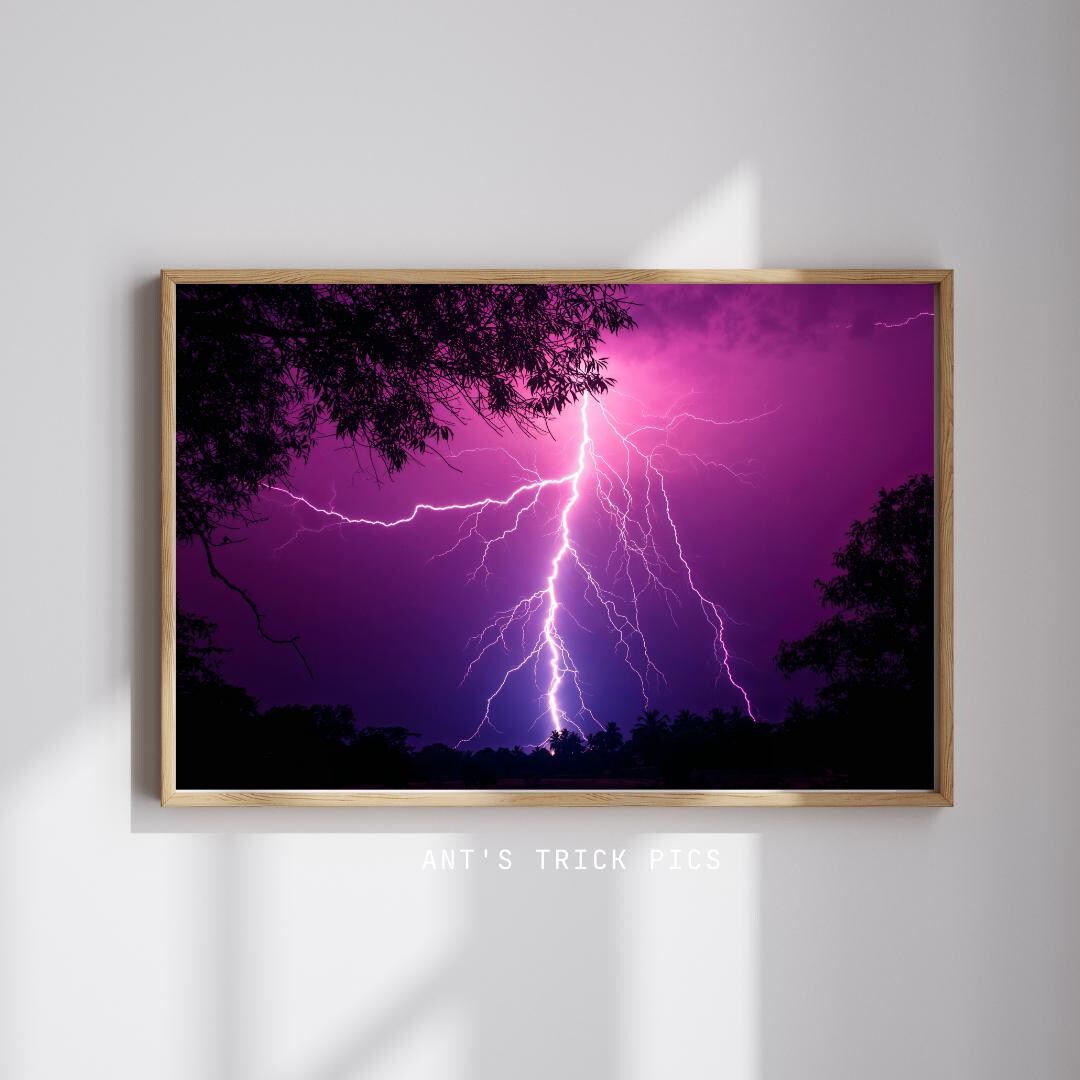 Australian Purple Lightning Printable Wall Art, Autism Photography ...