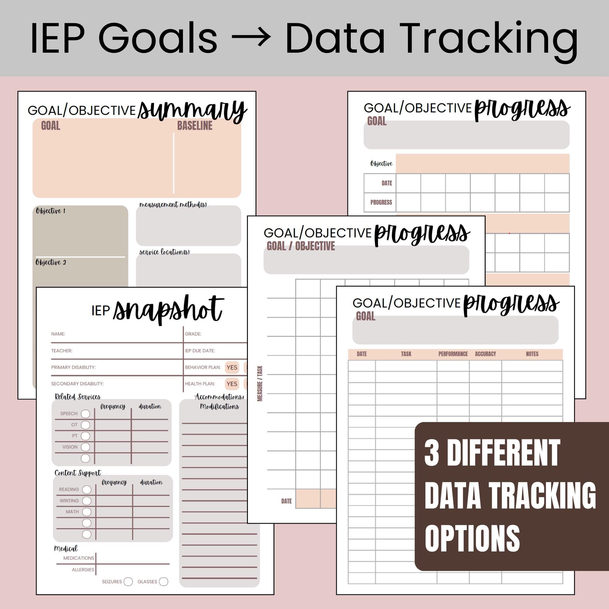 Editable IEP Data Binder for Special Education | Caseload Tracker ...