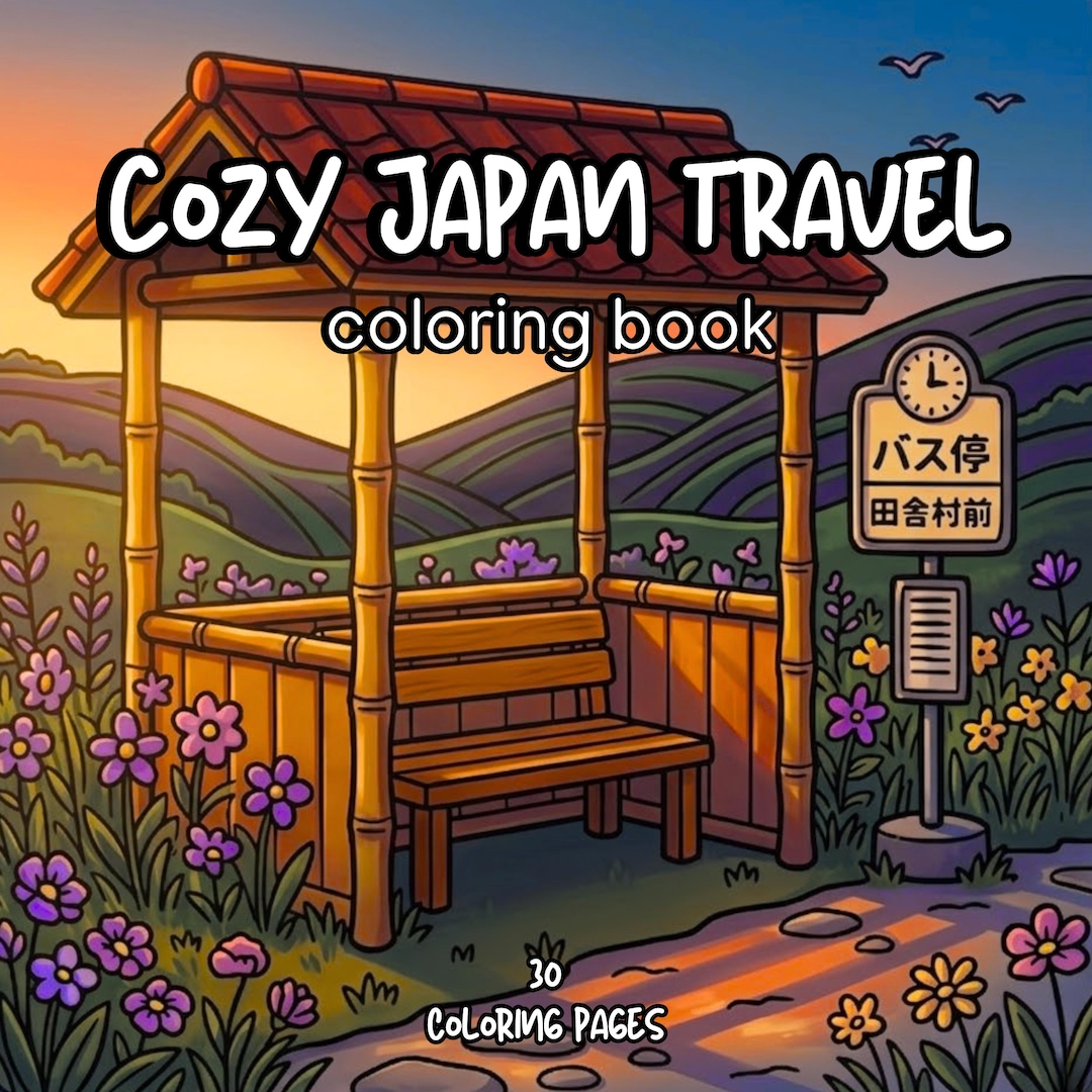 Cozy Japan Coloring Relaxing Coloring Pages Coloring for Adults Hygge ...