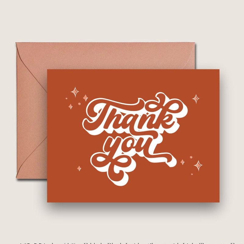 Retro Thank You Cards - Etsy