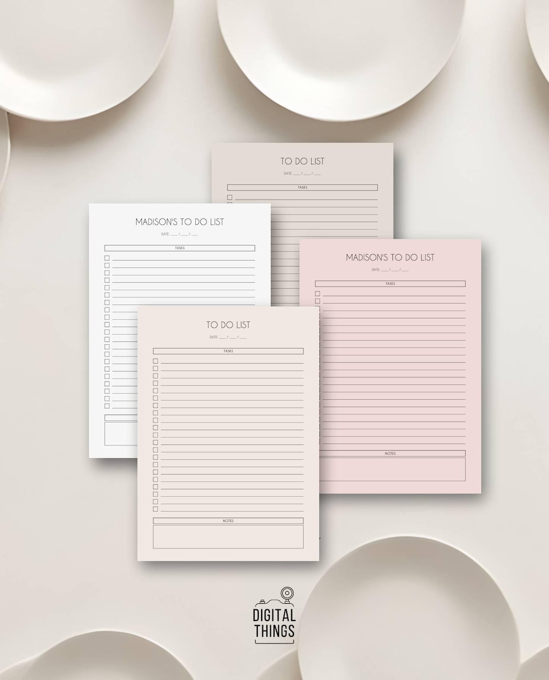 Personalized to Do List Notepad, Custom Minimalist Notepad Planner ...