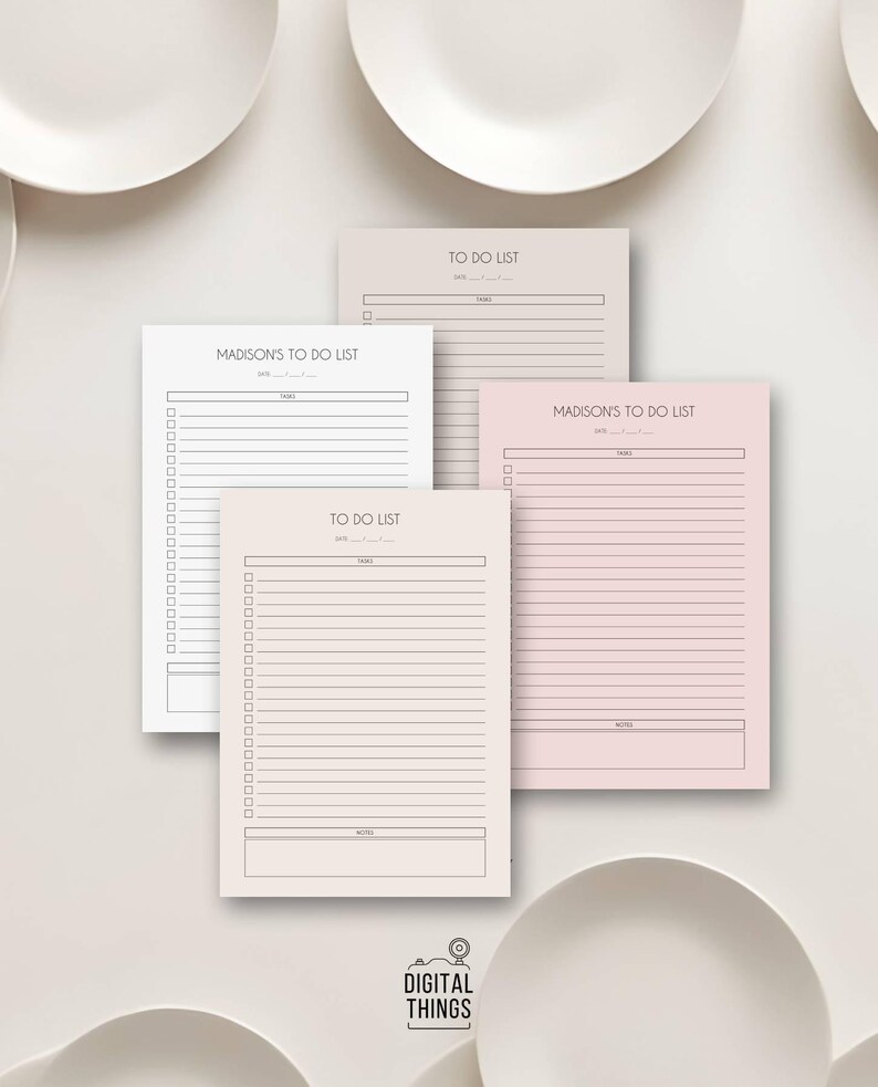 Personalized to Do List Notepad, Custom Minimalist Notepad Planner ...