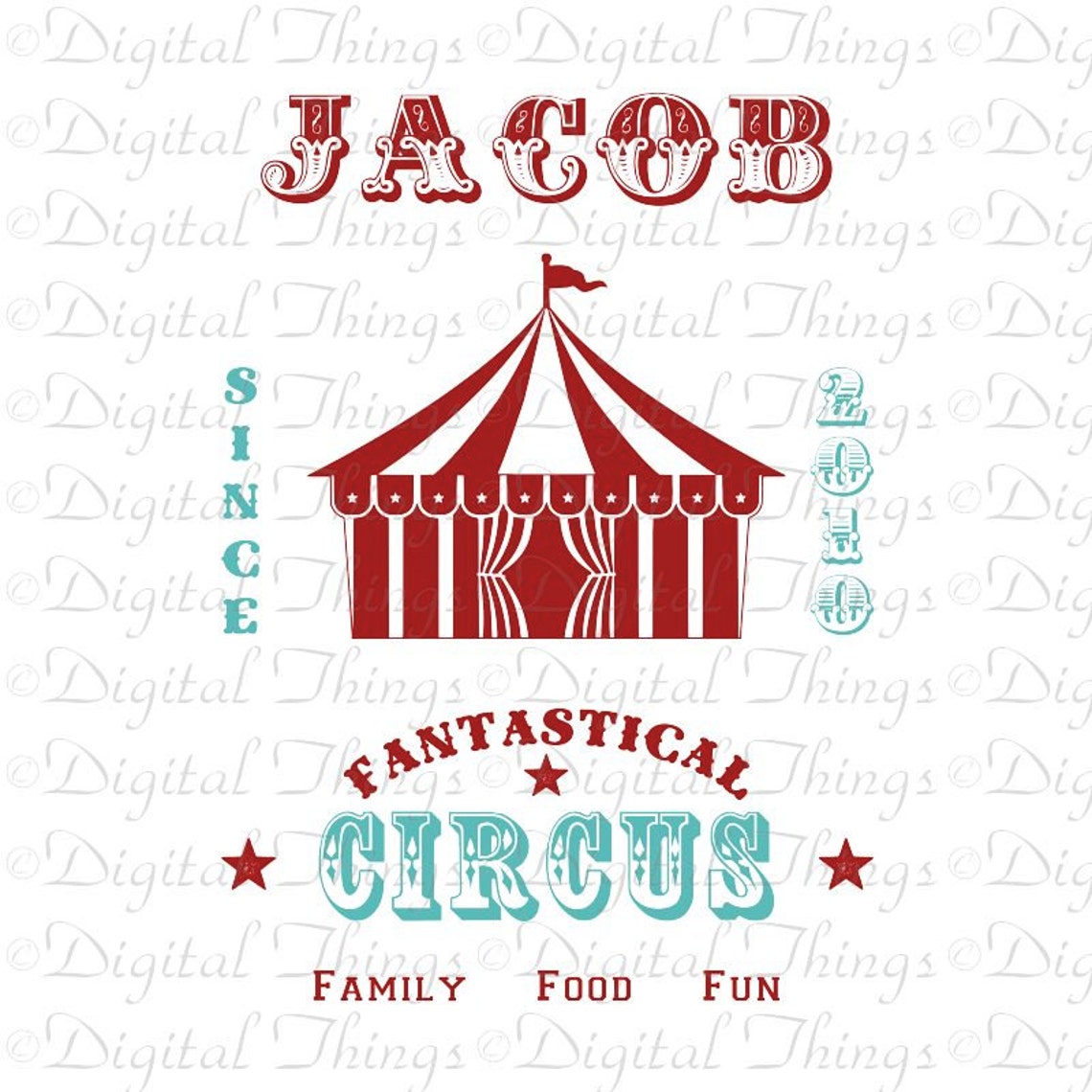 Custom Circus Tent Personalized Nursery Baby Decor Art Birth | Etsy