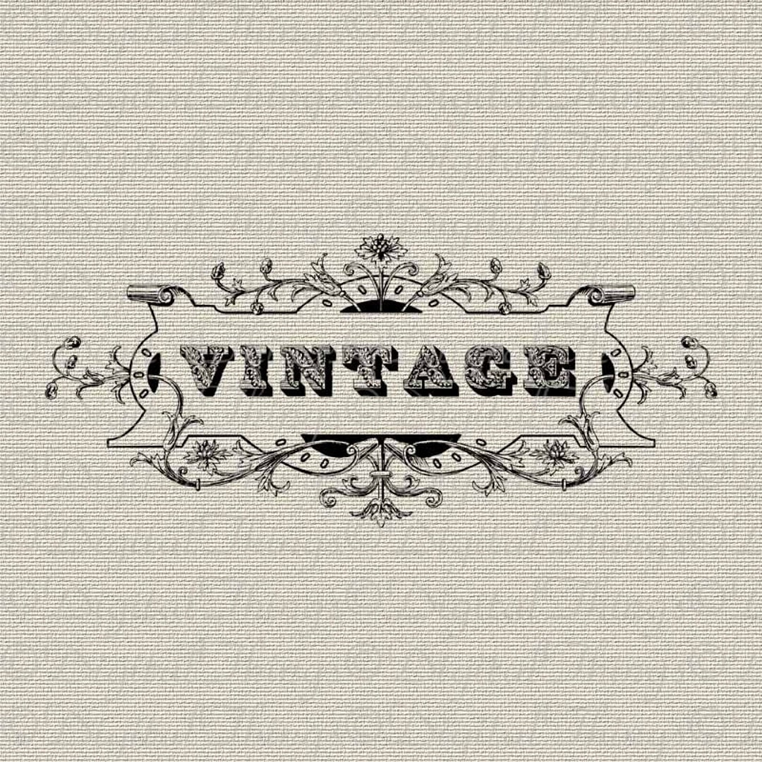 Word VINTAGE Typography Word Art Printable Digital Download for Iron on ...
