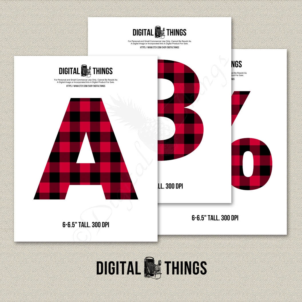 Printable Digital Alphabet Letters Numbers Clip Art Clipart - Etsy