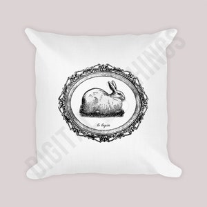 Easter Bunny French Rabbit Hare Le Lapin French Script Printable ...