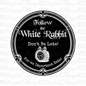 Alice in Wonderland White Rabbit Watch Wall Decor Art Printable Print ...