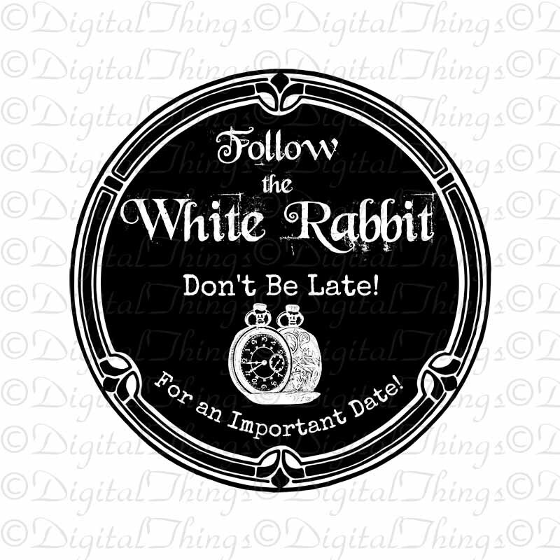 Alice in Wonderland White Rabbit Watch Wall Decor Art - Etsy