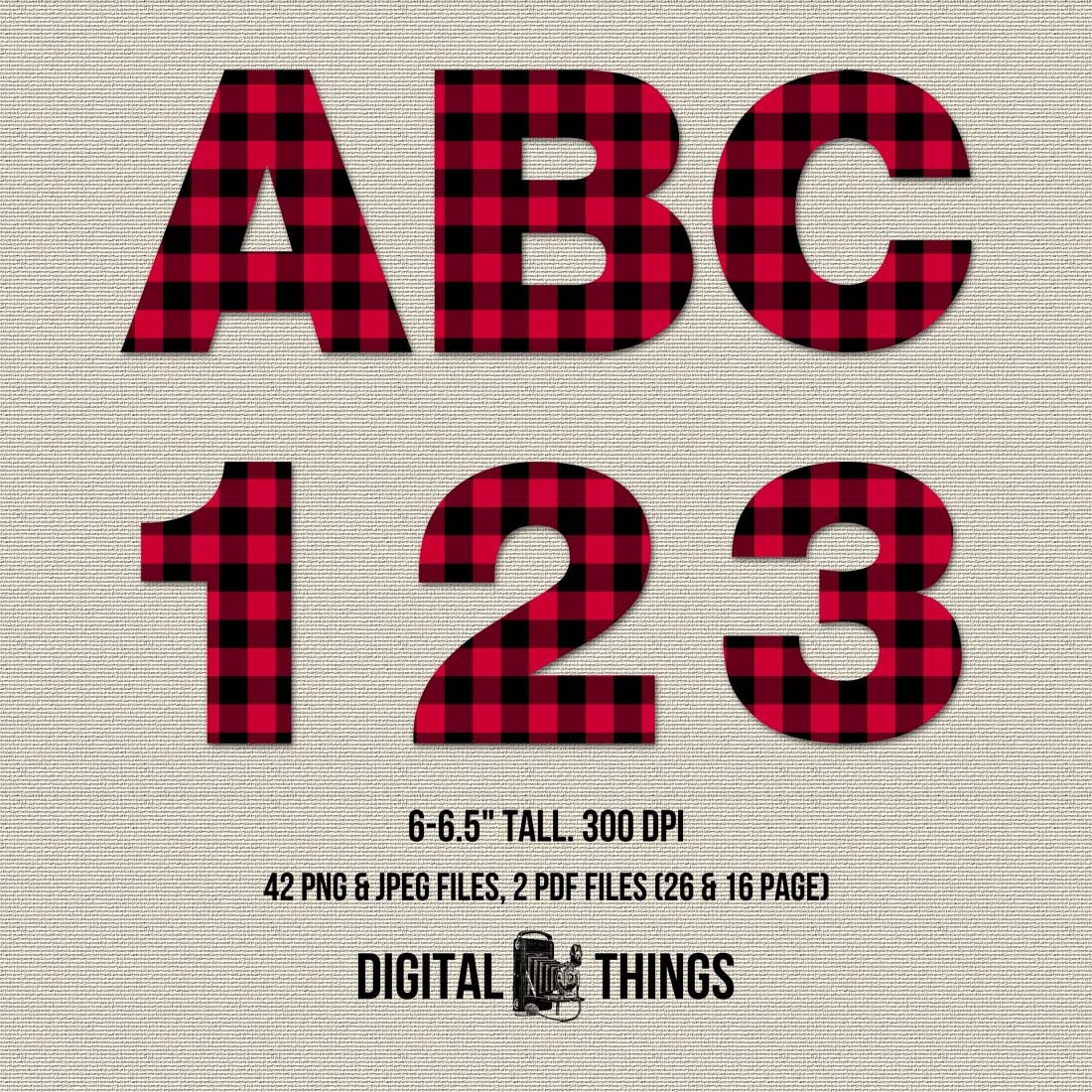 Printable Digital Alphabet Letters Numbers Clip Art Clipart - Etsy