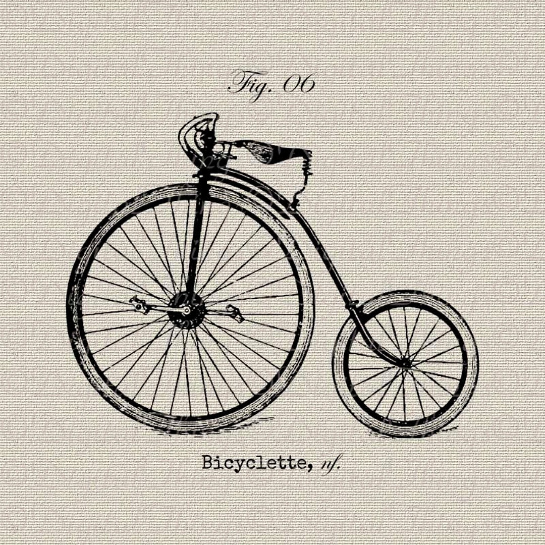 Vintage Bike Bicycle Cycle French Digital Download for Iron on - Etsy