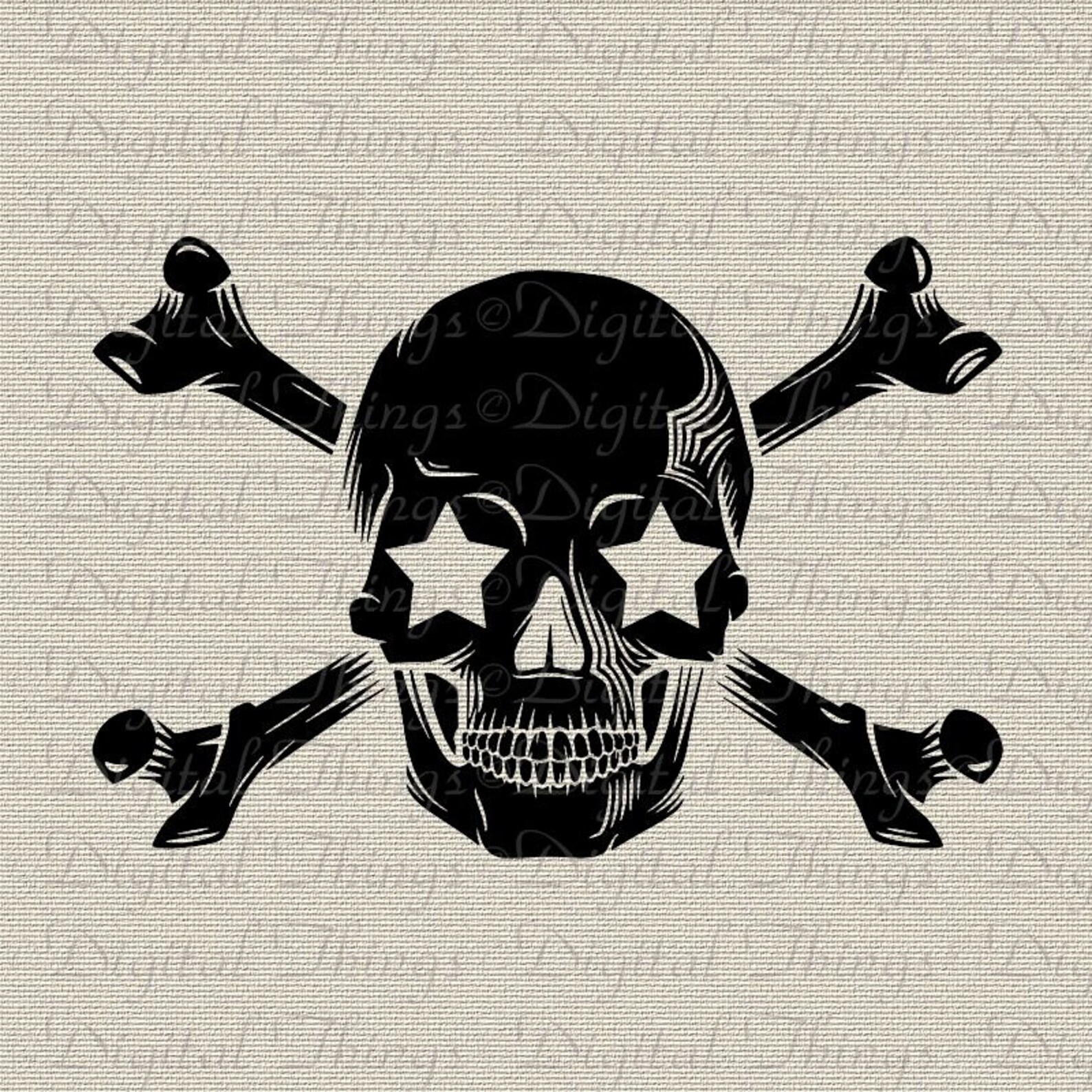 Gothic Grunge Skull Crossbones Skeleton Stars Wall Decor Art - Etsy España
