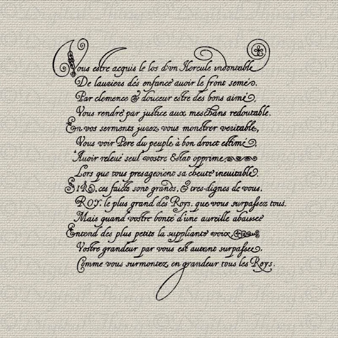 Vintage French Script French Calligraphy French Decor (digital Download ...