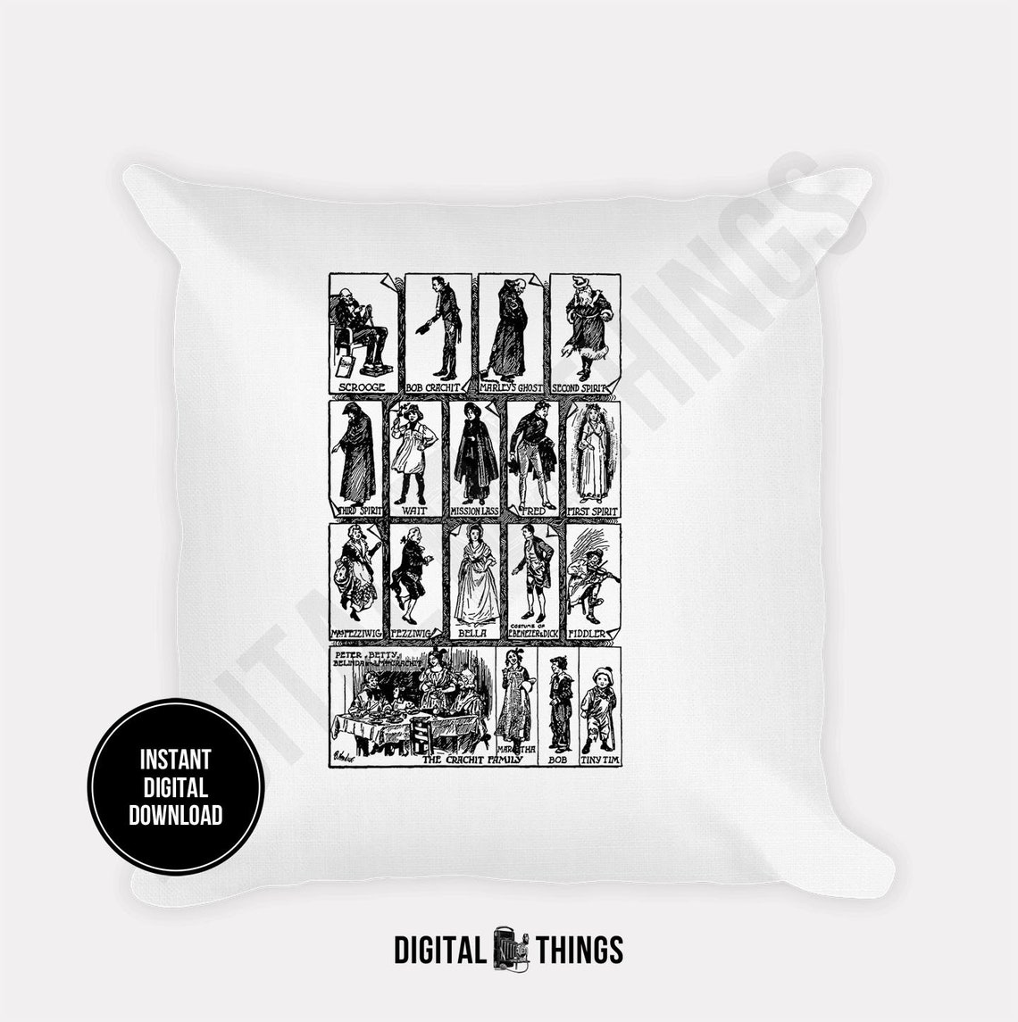 A Christmas Carol Charles Dickens Characters Holiday Decor - Etsy