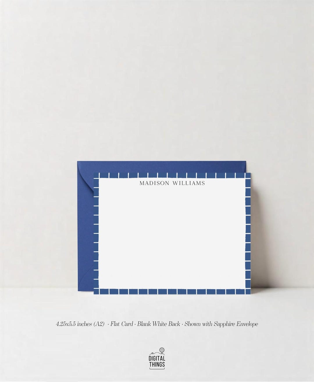 Personalized Stationery Note Cards, Border Wedding Thank You Cards ...