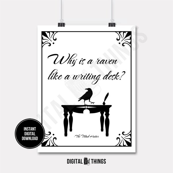 Raven Writing Desk - Etsy