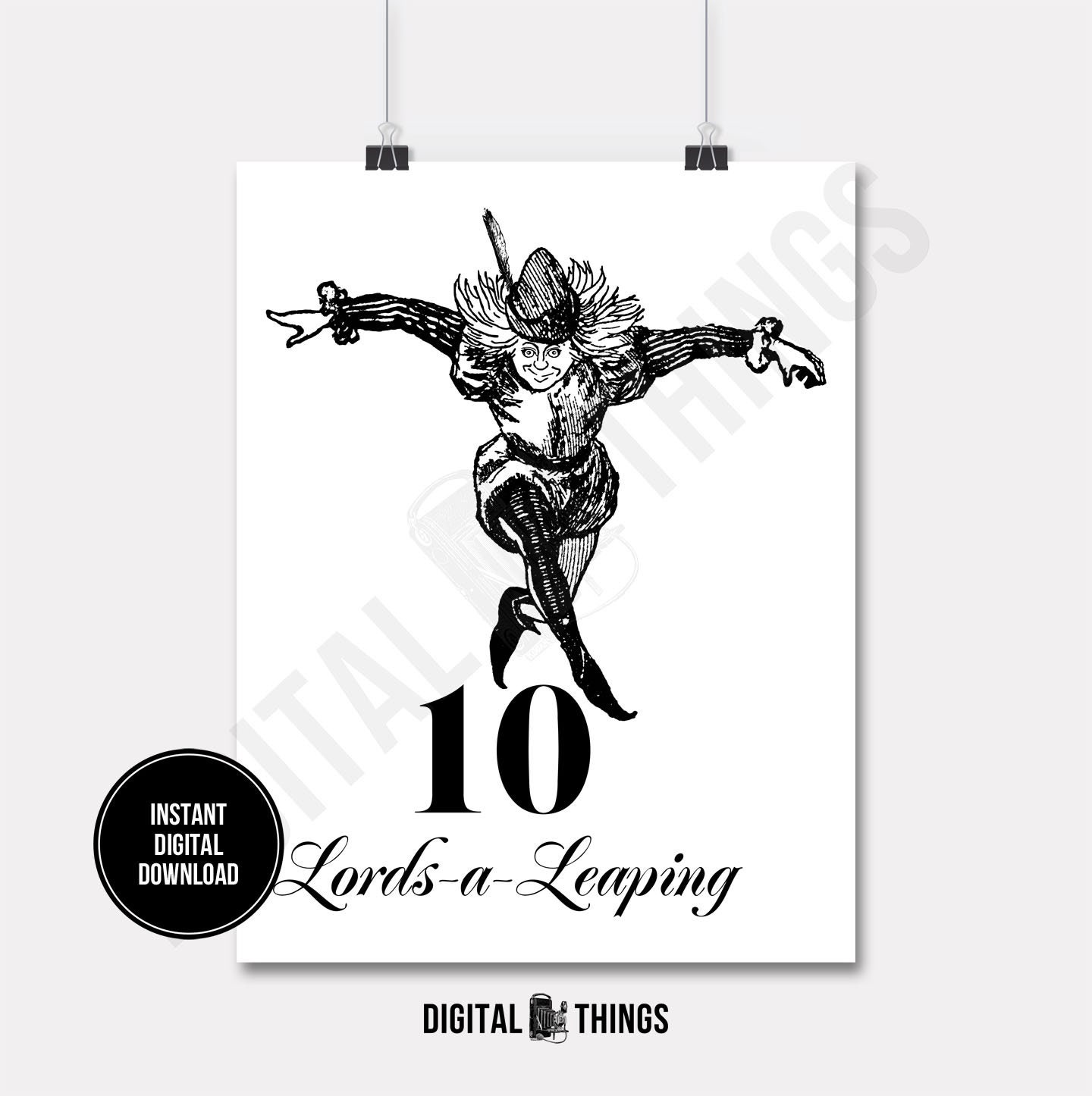 10 Lords A Leaping Clipart