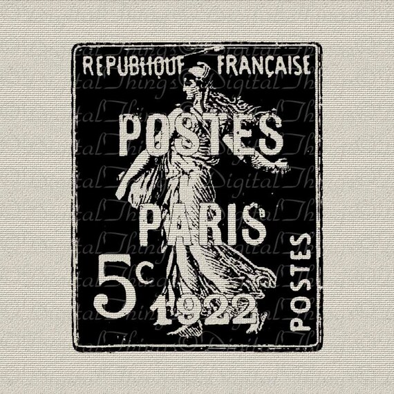 French Stamp Paris Stamp French Postmark French Decor | Etsy