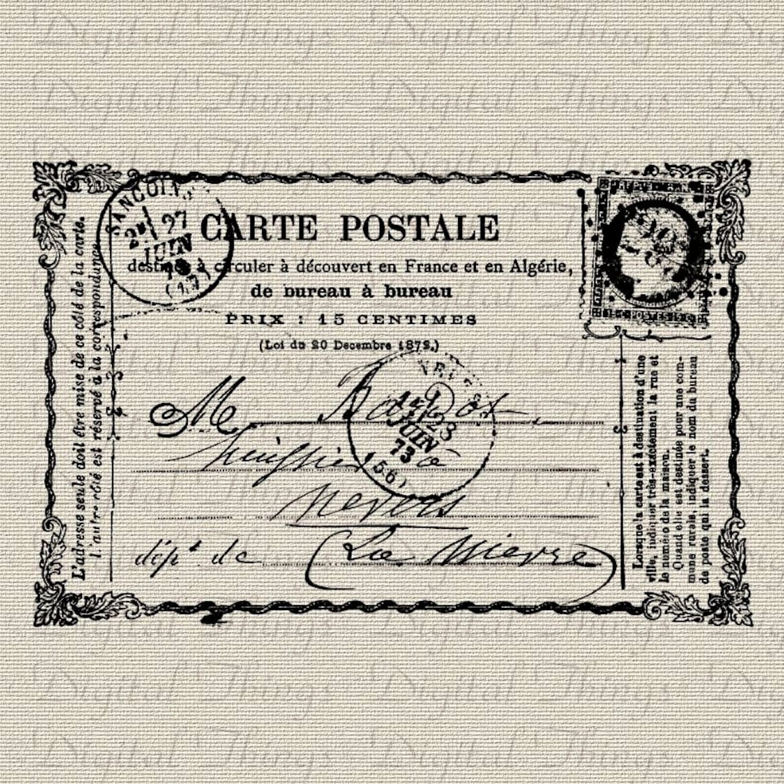 French Stamp French Postcard French Postmark French Decor - Etsy