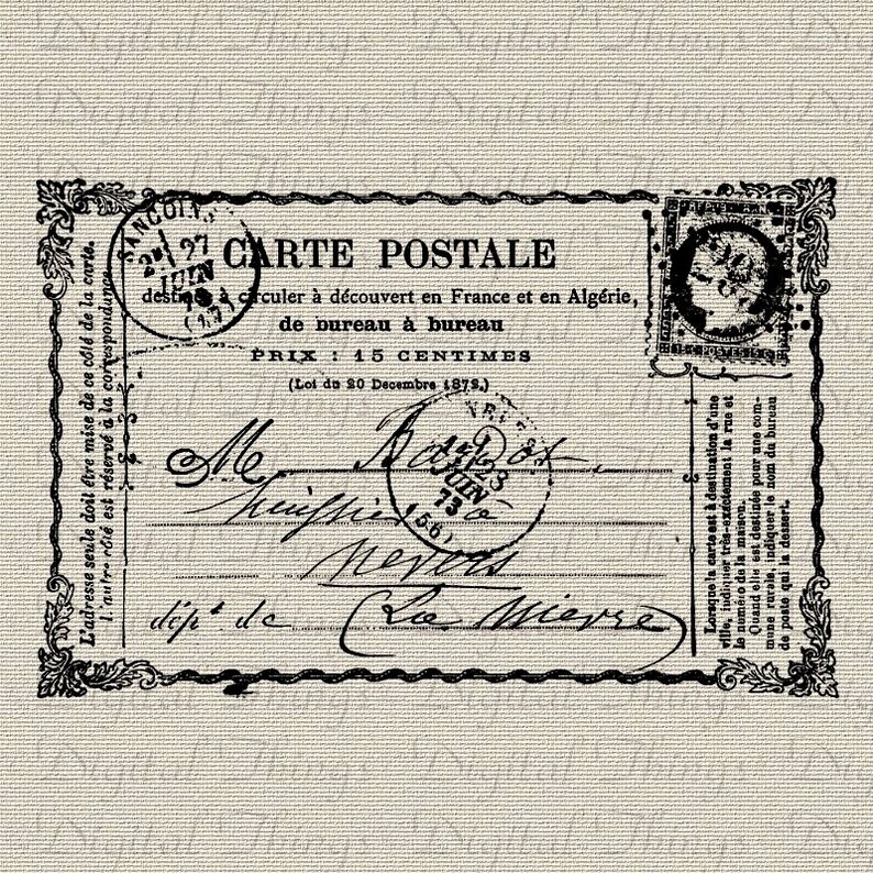 French Stamp French Postcard French Postmark French Decor - Etsy