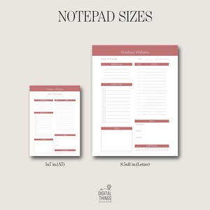 Personalized Daily Planner Notepad, Custom Notepad Planner ...