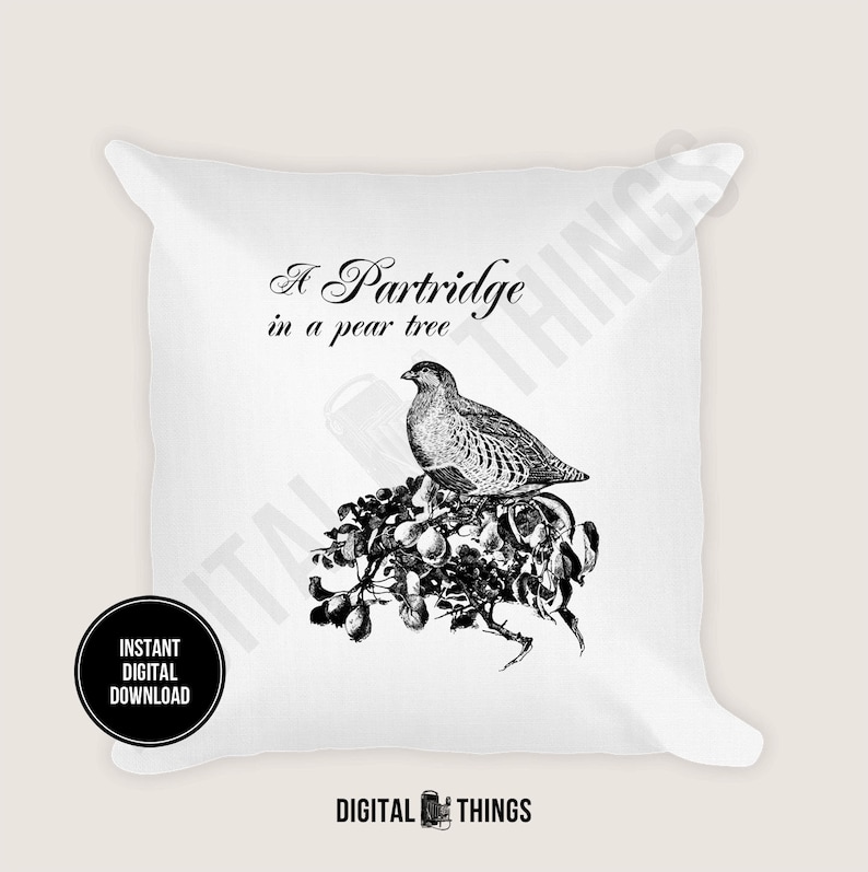 12 Twelve Days of Christmas Partridge in Pear Tree Printable | Etsy